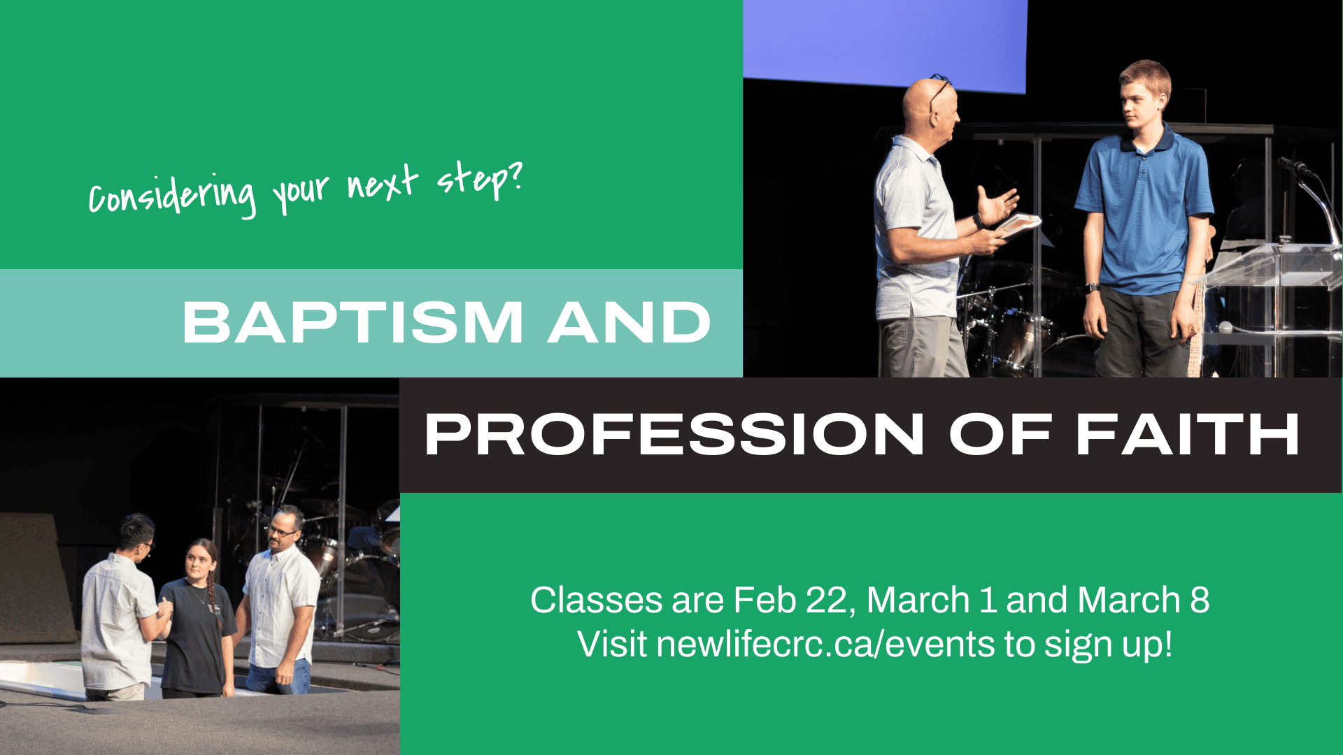 Baptism & Profession of Faith Classes - New Life Church